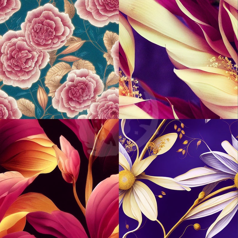 Printable Seamless Digital Paper Textures Summer Breeze - Etsy