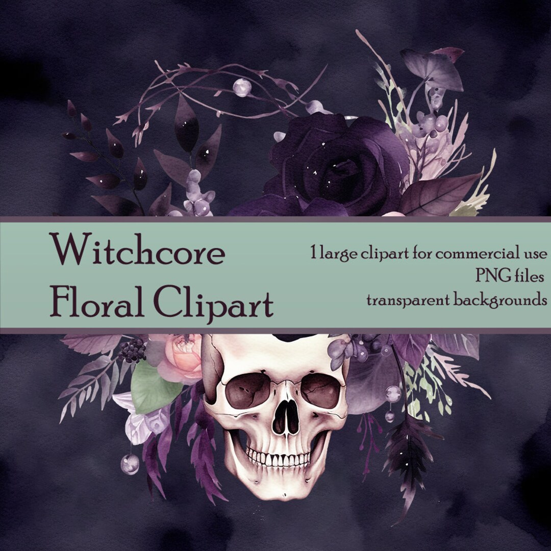 Witchcore / Cottagecore Floral Clipart Instant Download Printable ...