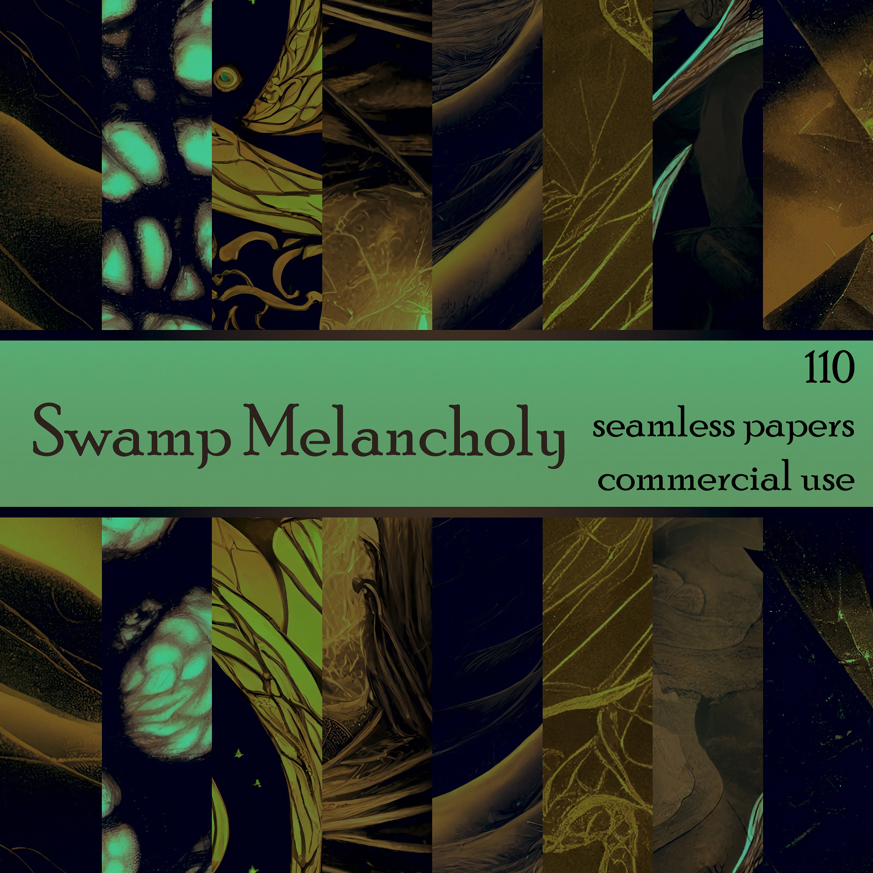Printable Seamless Digital Paper Textures Swamp Melancholy Instant ...