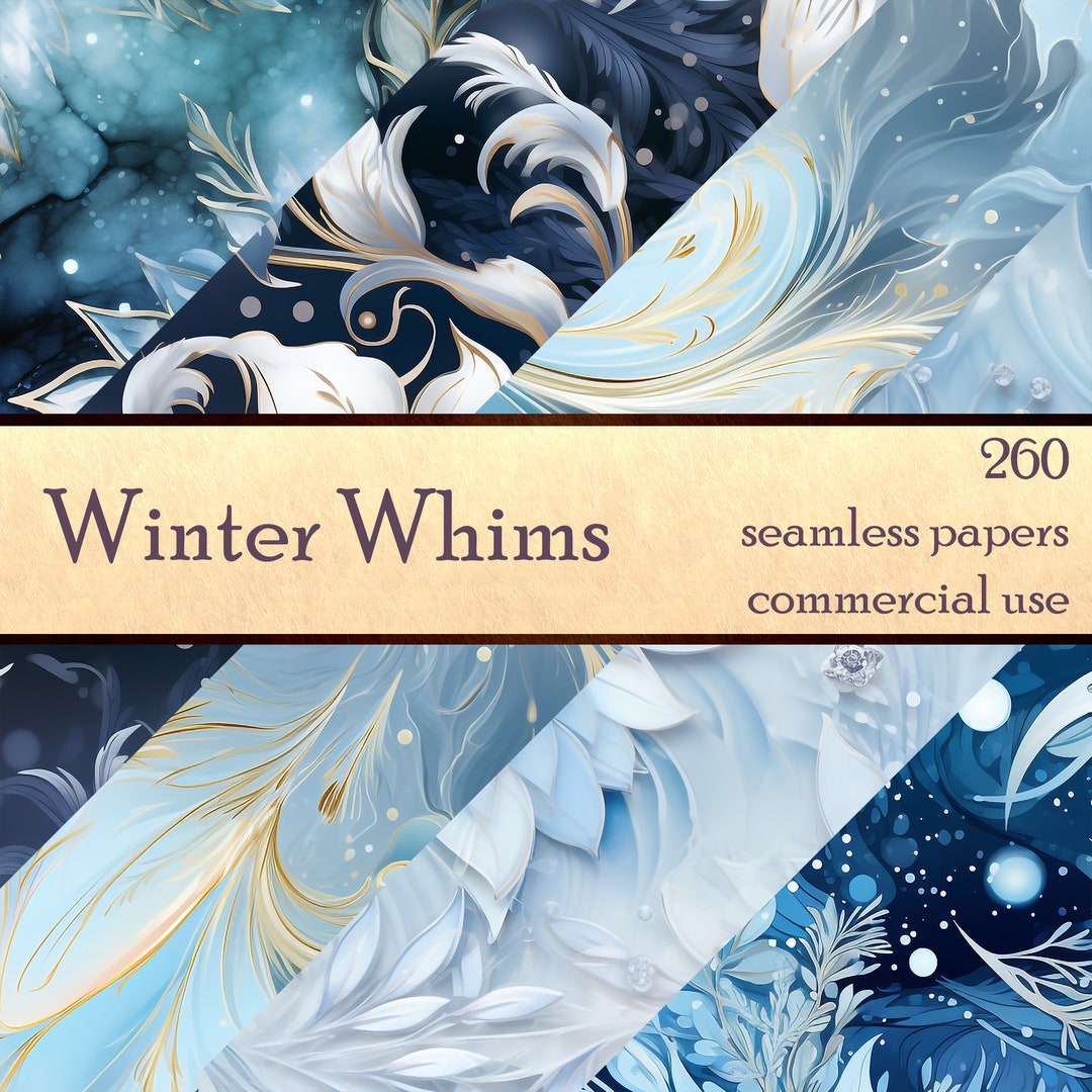 Printable Seamless Digital Paper Textures Winter Whims Instant Download ...