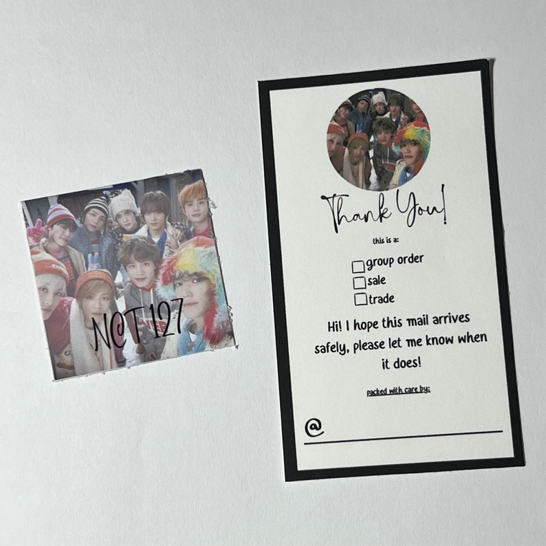 NCT 127 Proof Thank You Note Cards Mailing Sticker Set for Kpop Buy ...