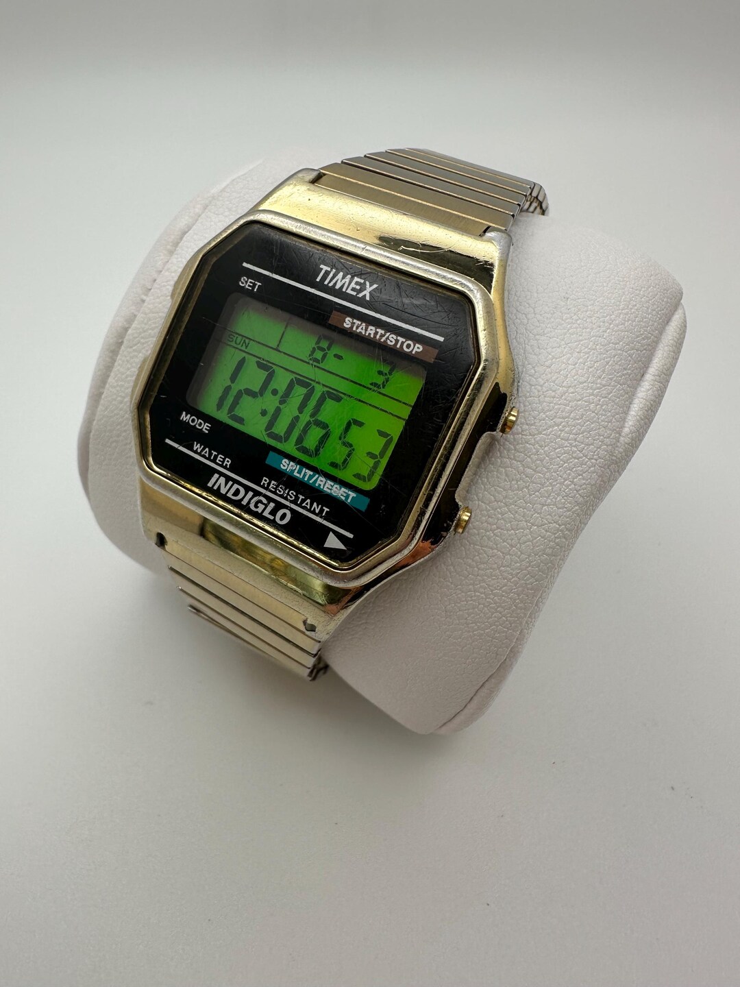 Vintage Timex Indiglo Digital Watch – Gold-tone, Water Resistant, Works ...