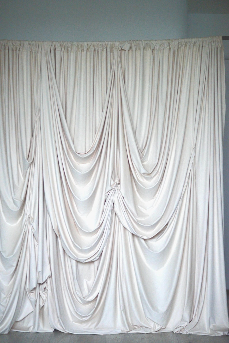Party Backdrop, Elegant Draped Fabric, PRE-DRAPED BACKDROP, Party Photo ...