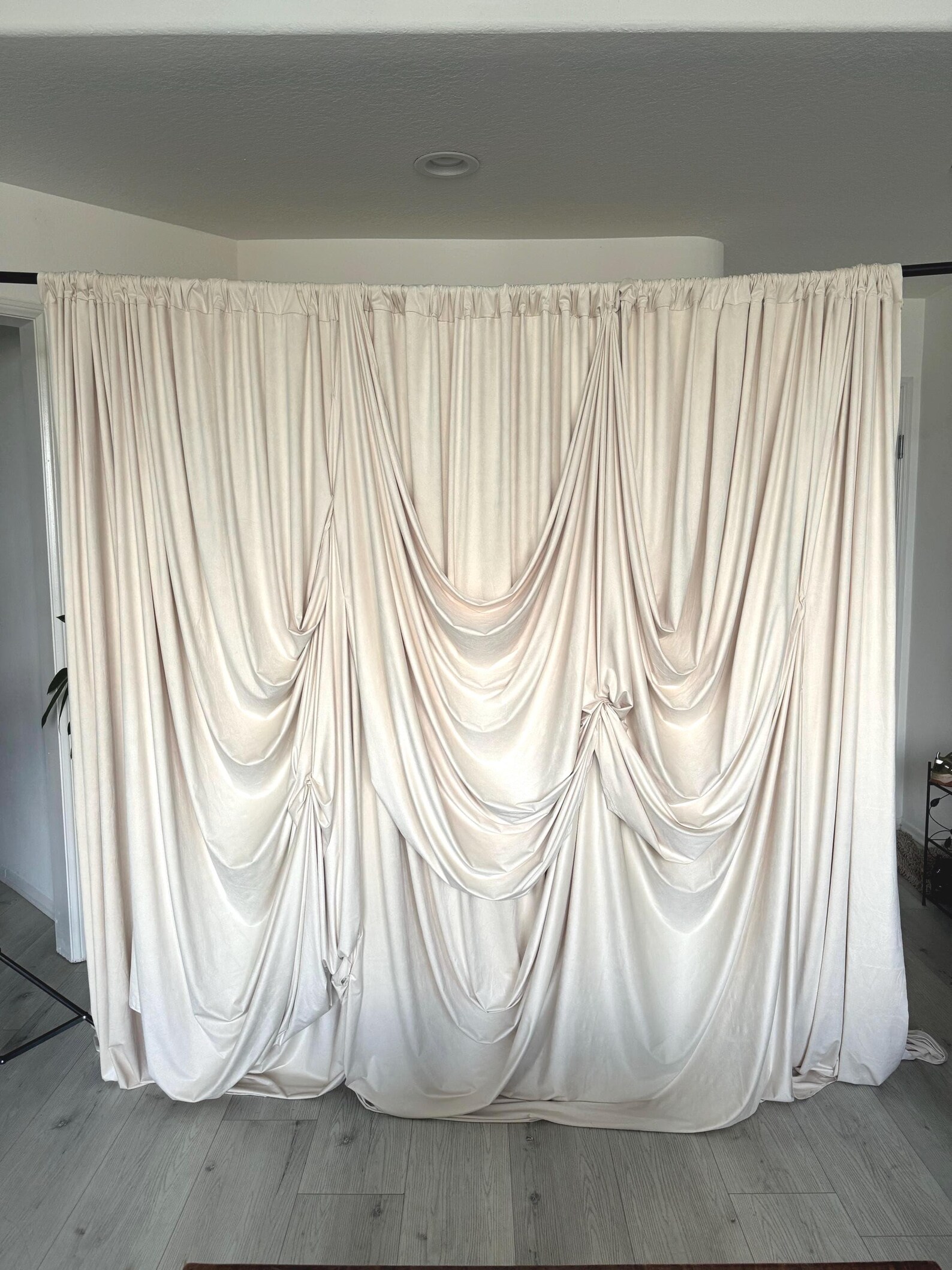 Party Backdrop, Elegant Draped Fabric, PRE-DRAPED BACKDROP, Party Photo ...