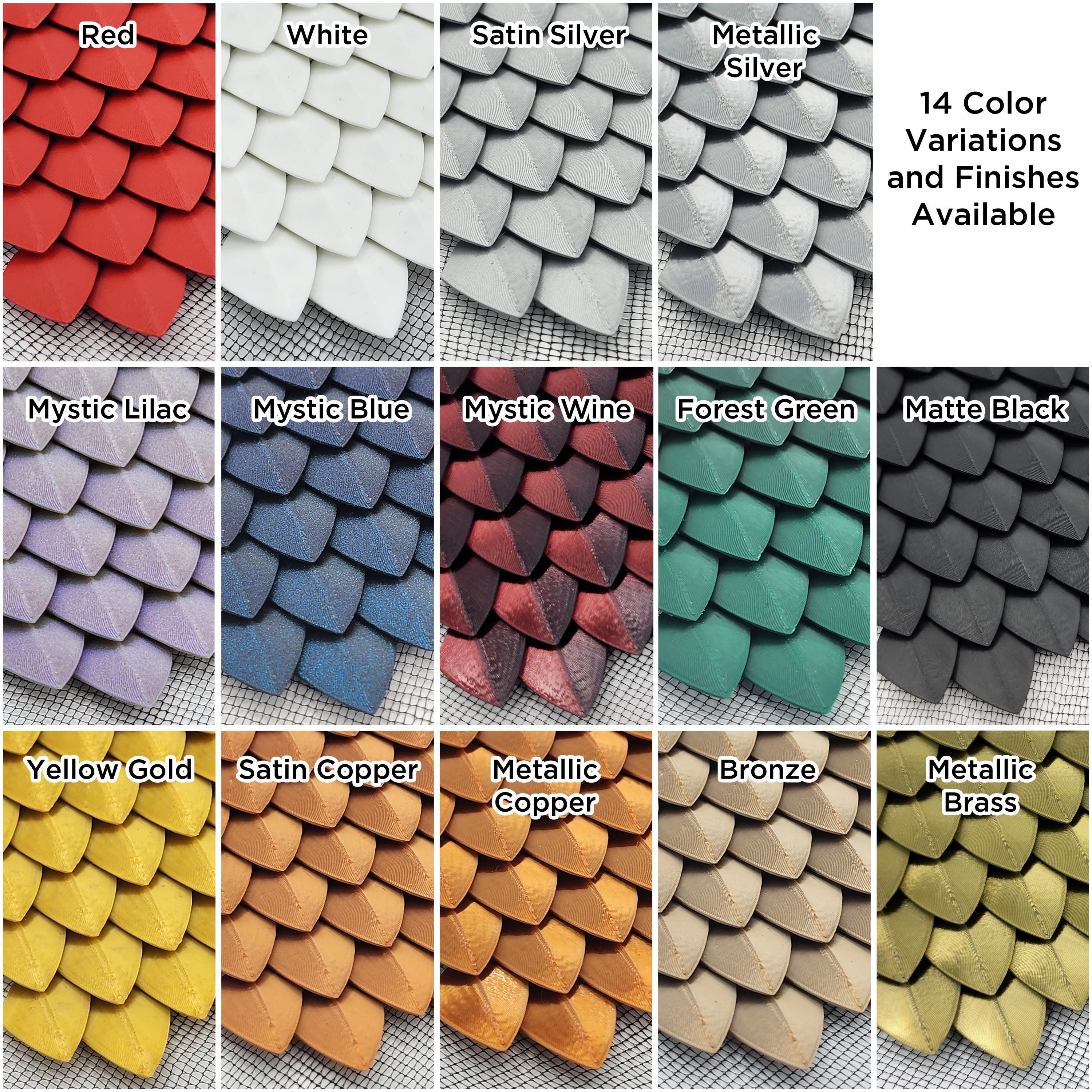3D Printed Metallic Dragon Scales, Cosplay Armor Fabric - Etsy