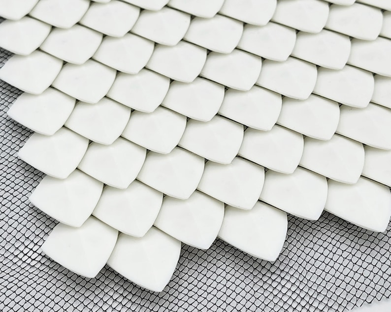 3D Printed Metallic Dragon Scales, Printed on Mesh Fabric, for Fantasy ...