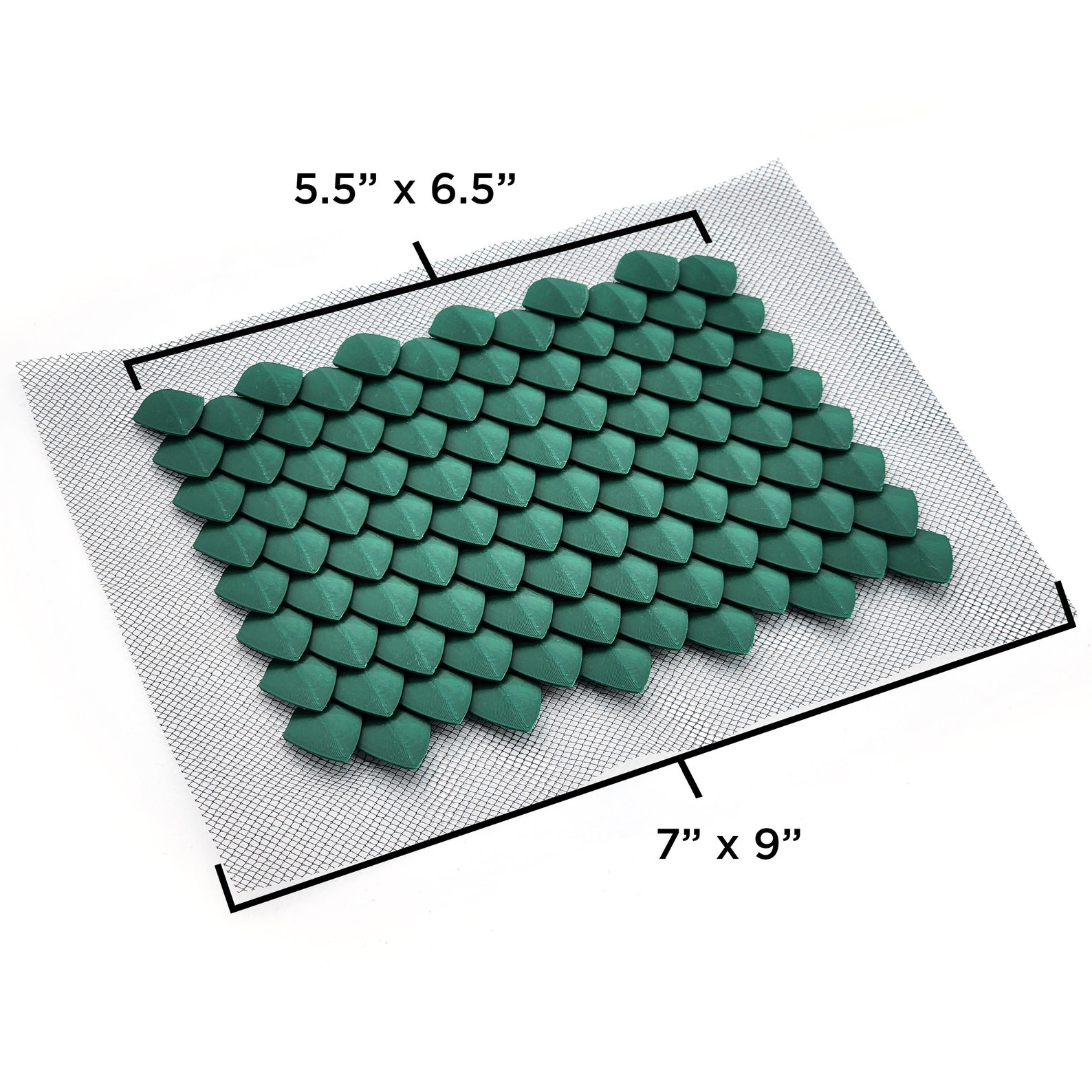 3D Printed Metallic Dragon Scales, Printed on Mesh Fabric, for Fantasy ...