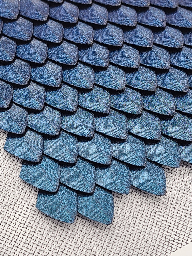 3D Printed Metallic Dragon Scales Printed on Mesh Fabric for - Etsy