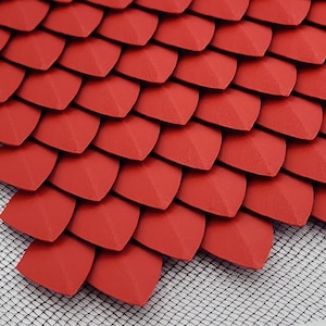 3D Printed Metallic Dragon Scales, Printed on Mesh Fabric, for Fantasy ...