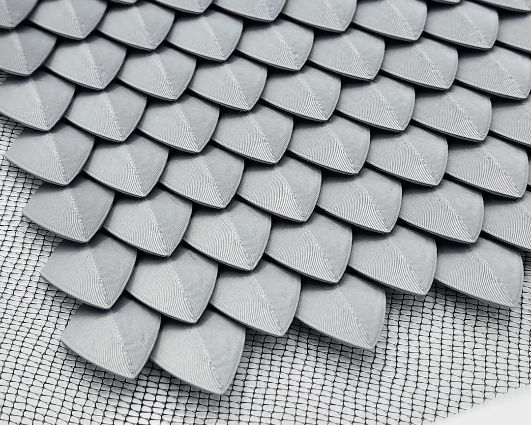 3D Printed Metallic Dragon Scales, Cosplay Armor Fabric - Etsy