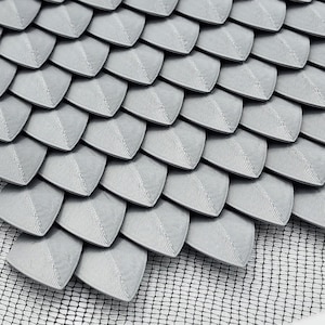 3D Printed Metallic Dragon Scales, Printed on Mesh Fabric, for Fantasy ...