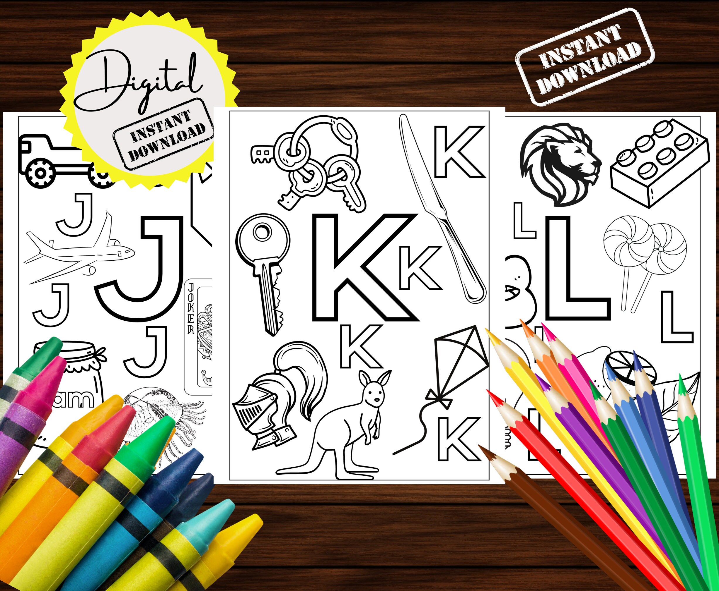 Alphabet Coloring Book, Alphabet Coloring Pages, Ages 2-4 Coloring ...
