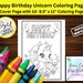 Happy Birthday Unicorn Coloring Pages, Unicorn Coloring Pages, 10 - 8.5 ...