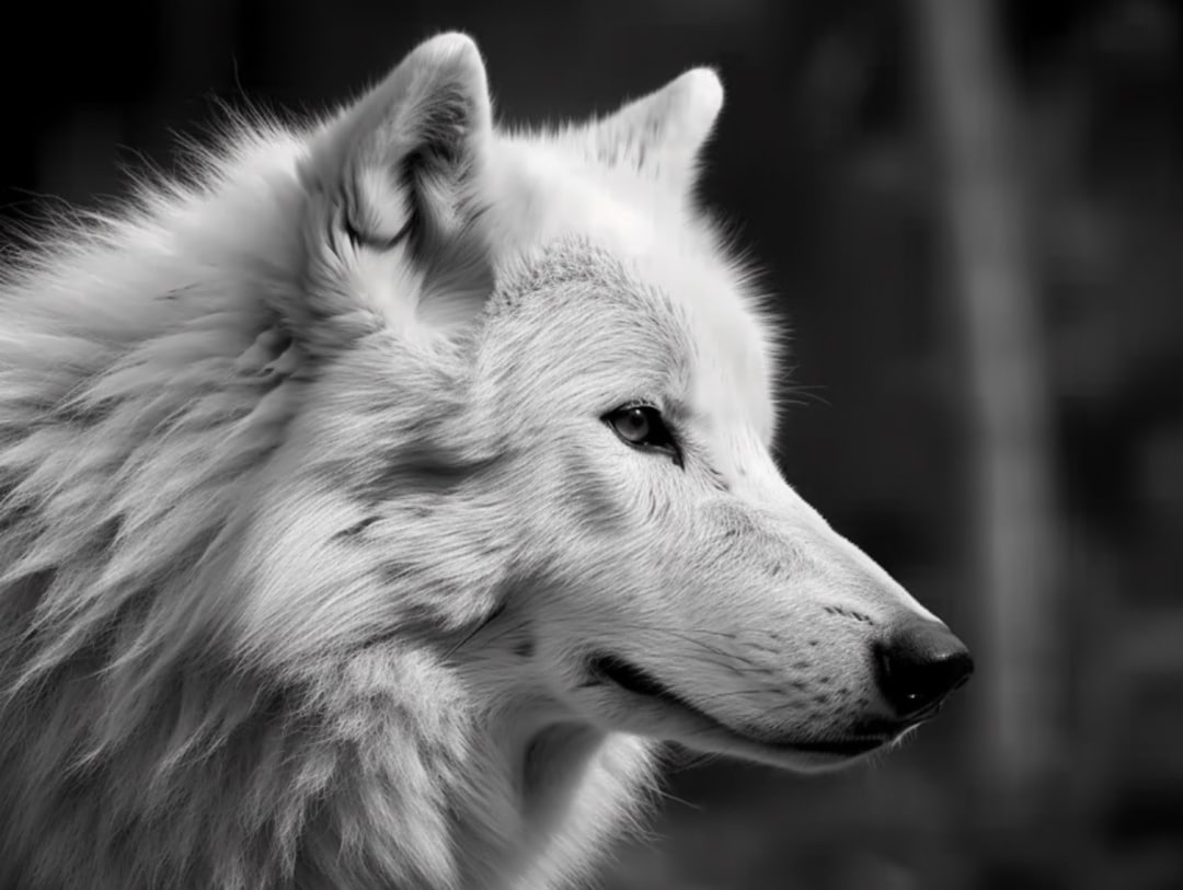 White Wolf Wall Art Wildlife Photography Ai-generated Digital Download ...