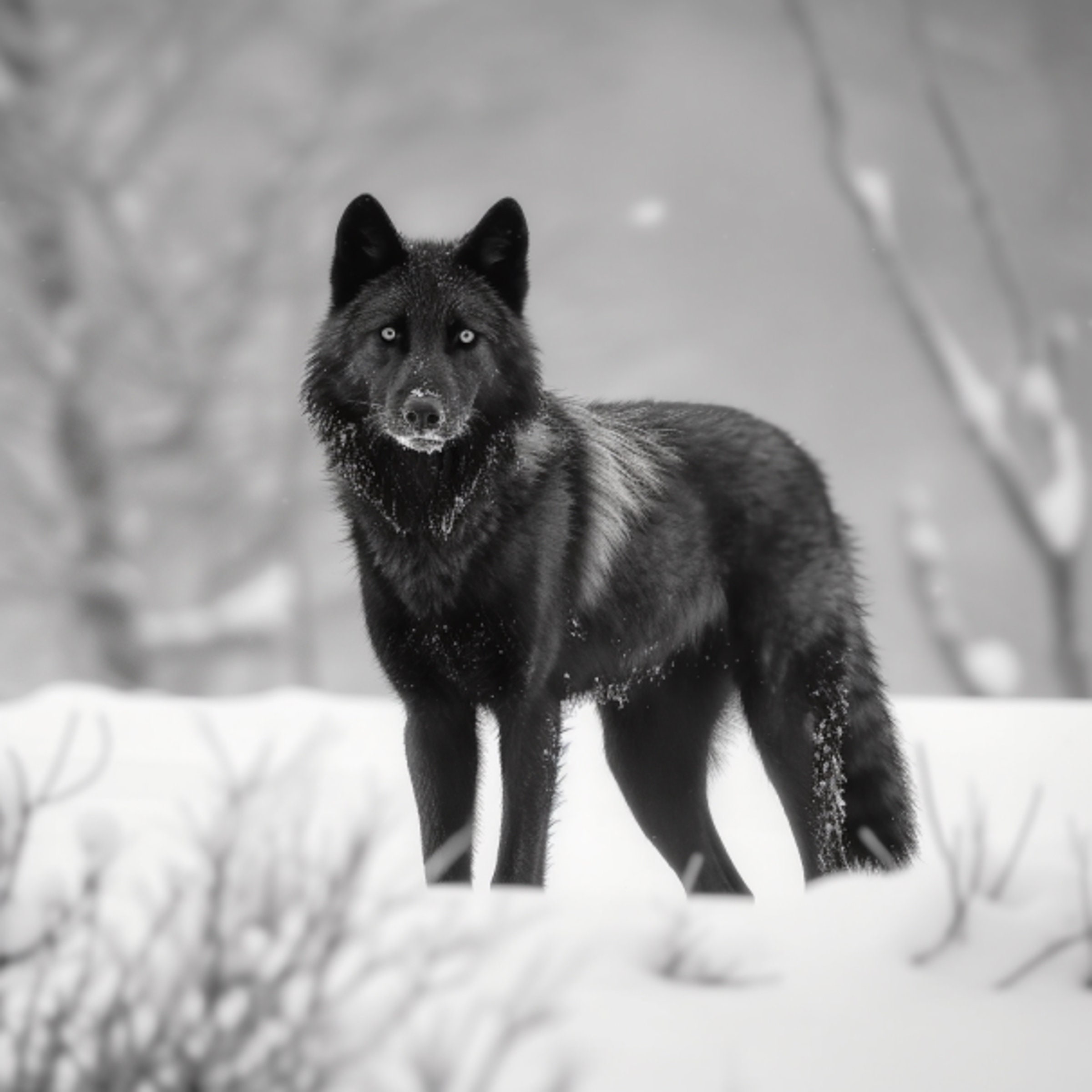 Stunning Wolf Artwork: Ai-generated Photograph of Majestic Wildlife ...