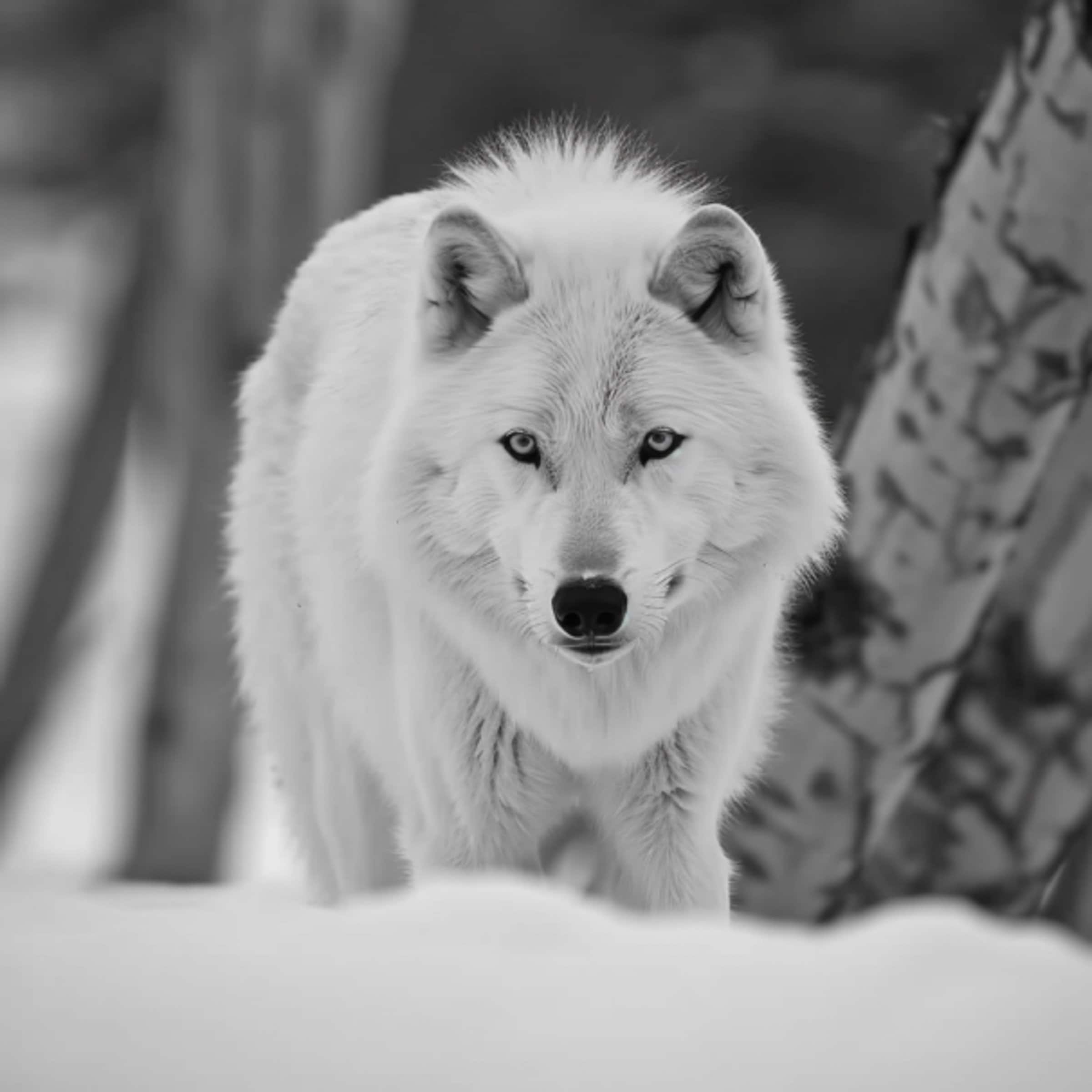 Wildlife Photography White Wolf in Snow Digital Download Ai Generated ...