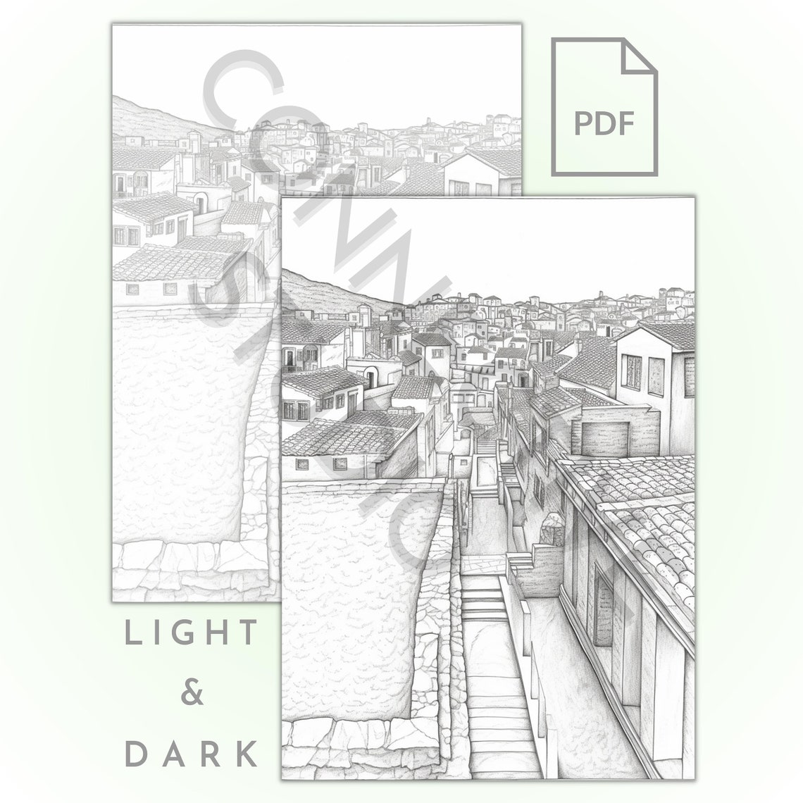 POMPEII & HERCULANEUM Coloring Pages Six Pack of Premium Art Printable ...