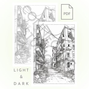 Apocalypse Coloring Pages Six Pack of Premium Art | Printable Adult ...