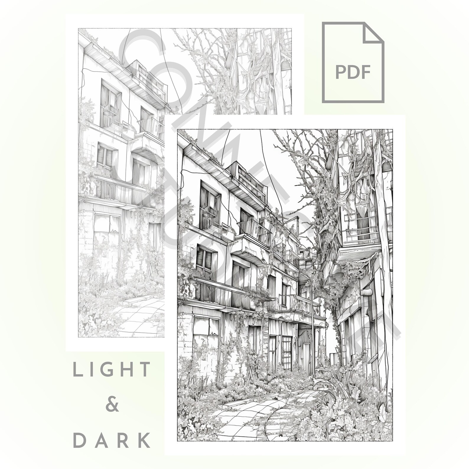 Apocalypse Coloring Pages Six Pack of Premium Art | Printable Adult ...