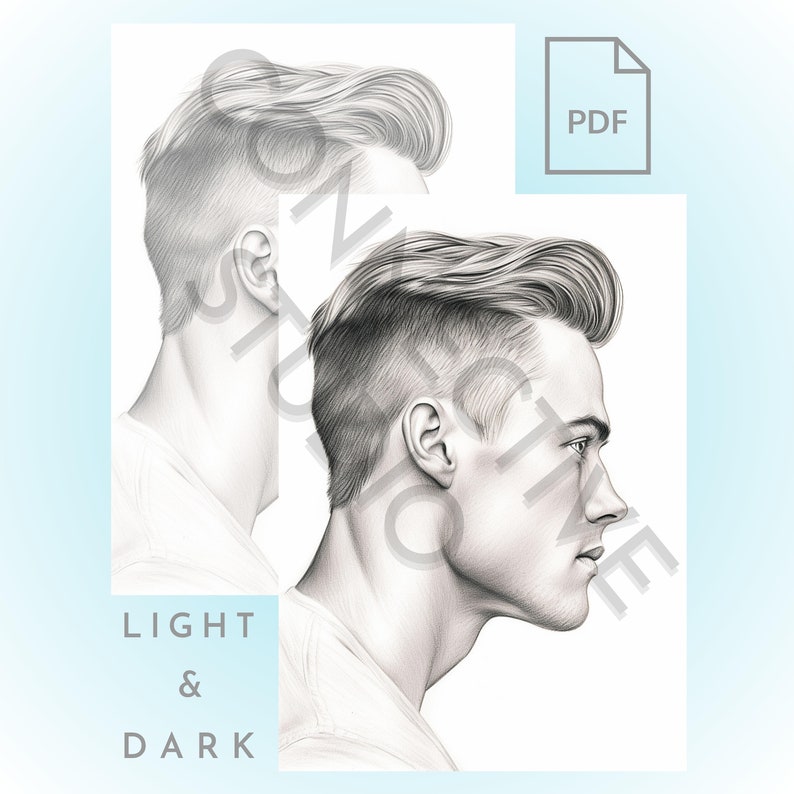 MALE MODEL Coloring Pages Six Pack of Premium Art Printable Adult ...