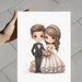 Cartoon Wedding Art - Bride and Groom - Digital File - Etsy
