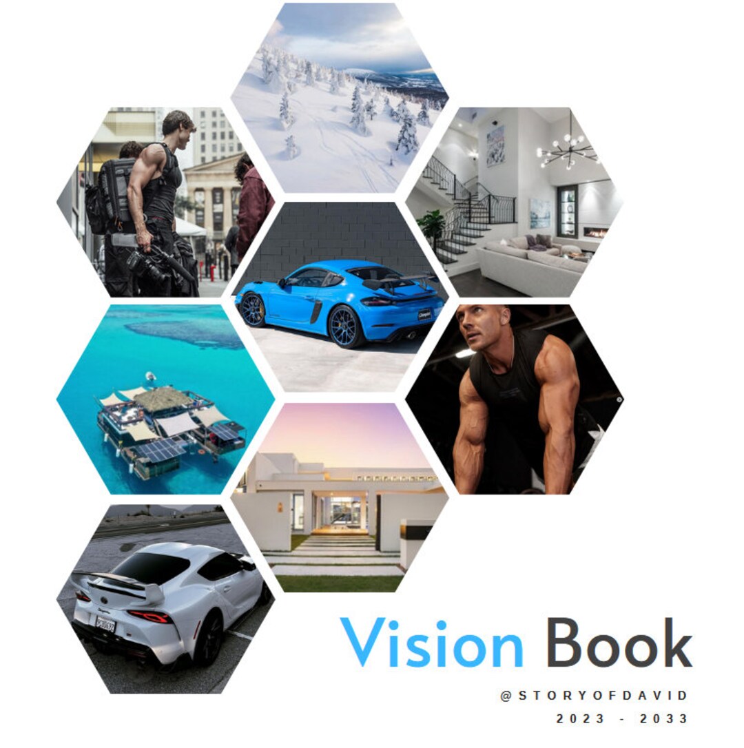Vision Book Editable Template - Etsy