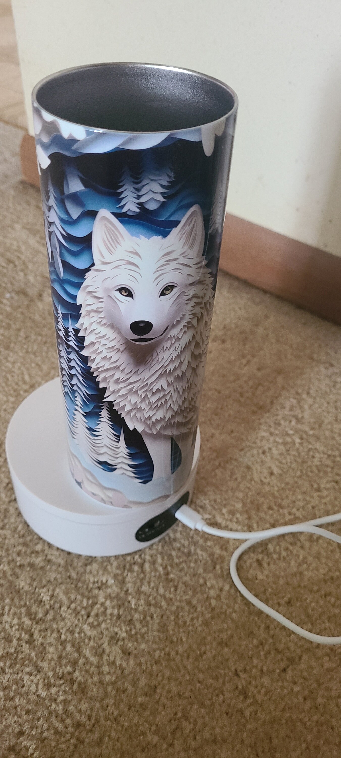 Wolf 3d Print 20oz Skinny Tumbler Unleash Your Inner Wolf, Wolf Cup ...