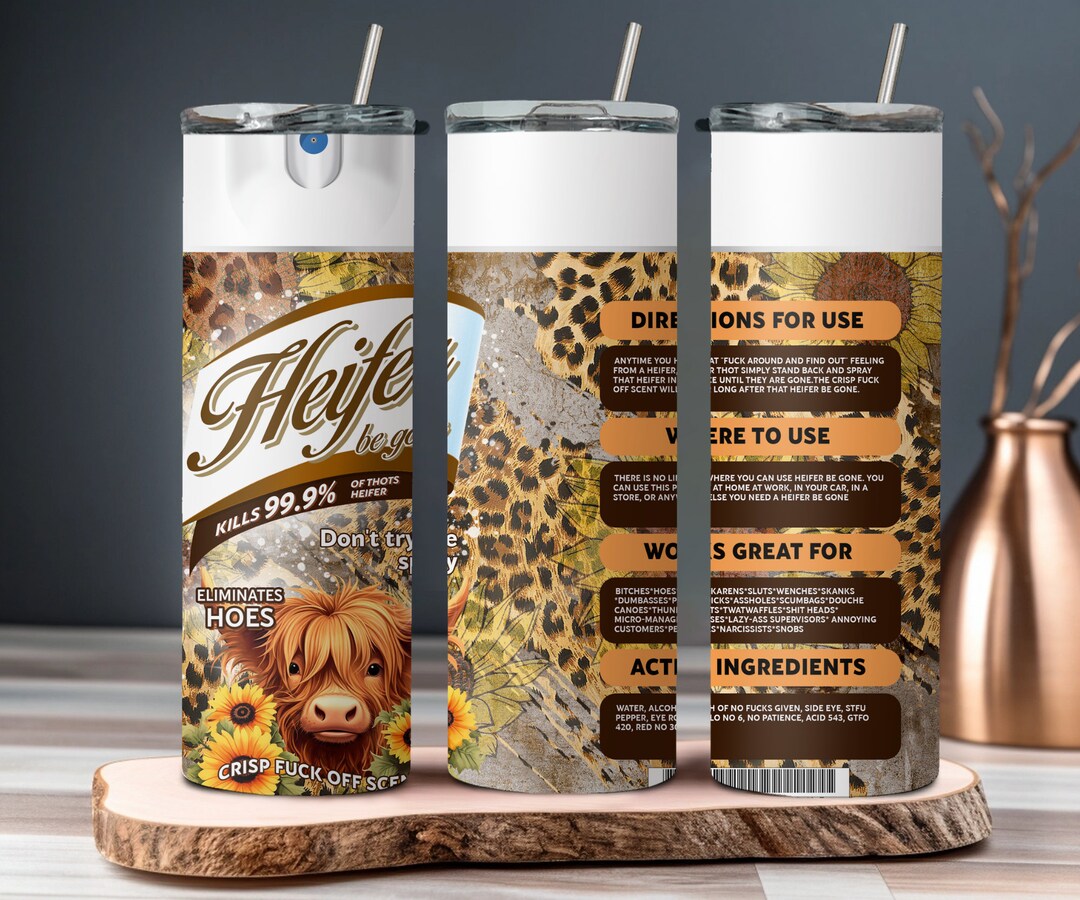 Heifer Be Gone 20oz Double Walled Insulated Tumbler, Heifer Tumbler ...