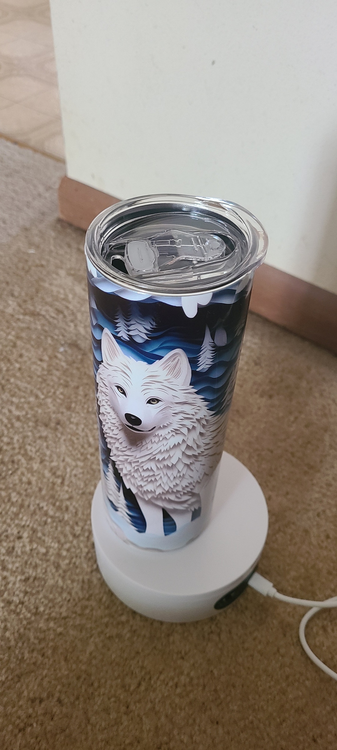 Wolf 3d Print 20oz Skinny Tumbler Unleash Your Inner Wolf, Wolf Cup ...