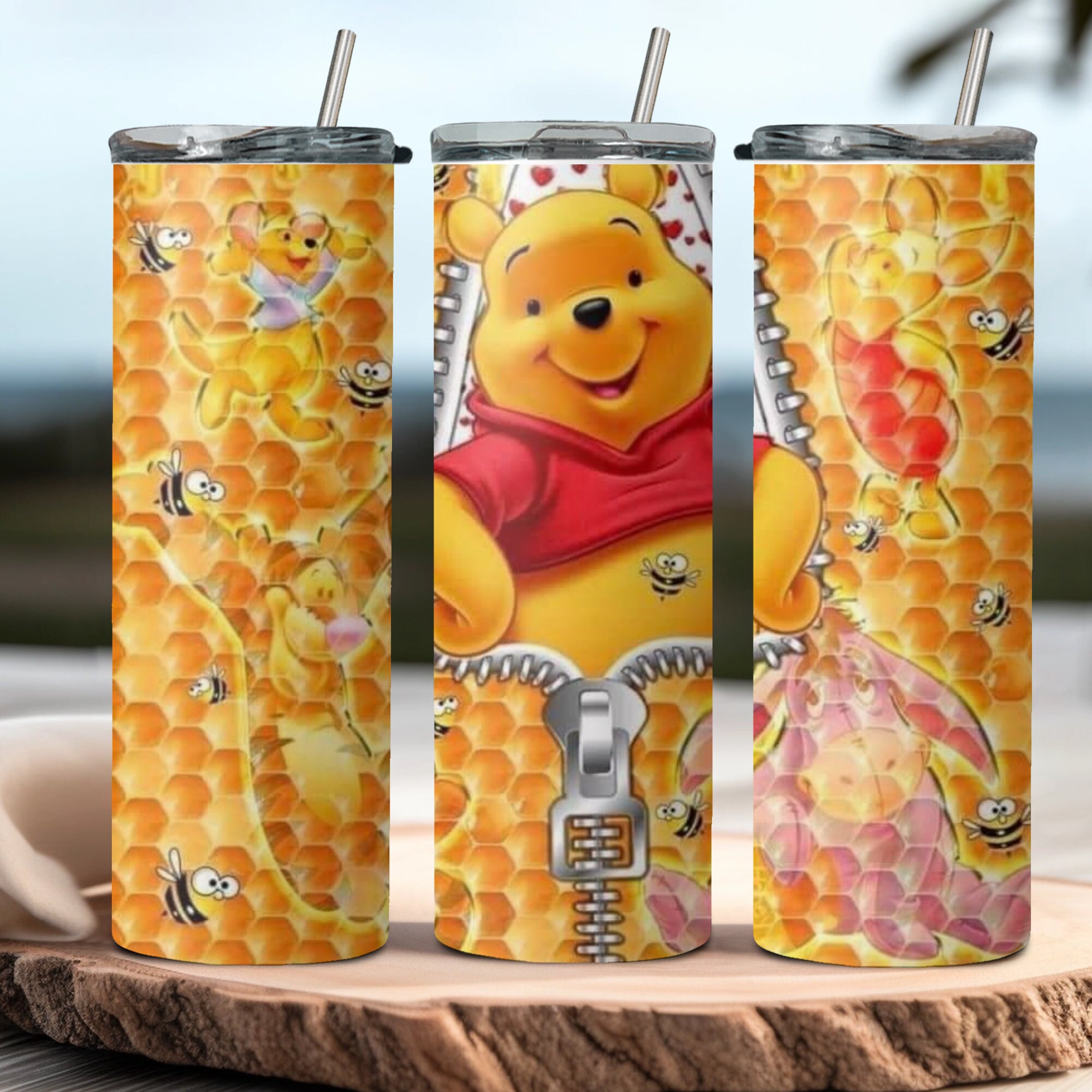 Winnie the Pooh or Eeyore 20oz Double Walled Insulated Tumbler Keeps Drinks Hot or Cold for ...