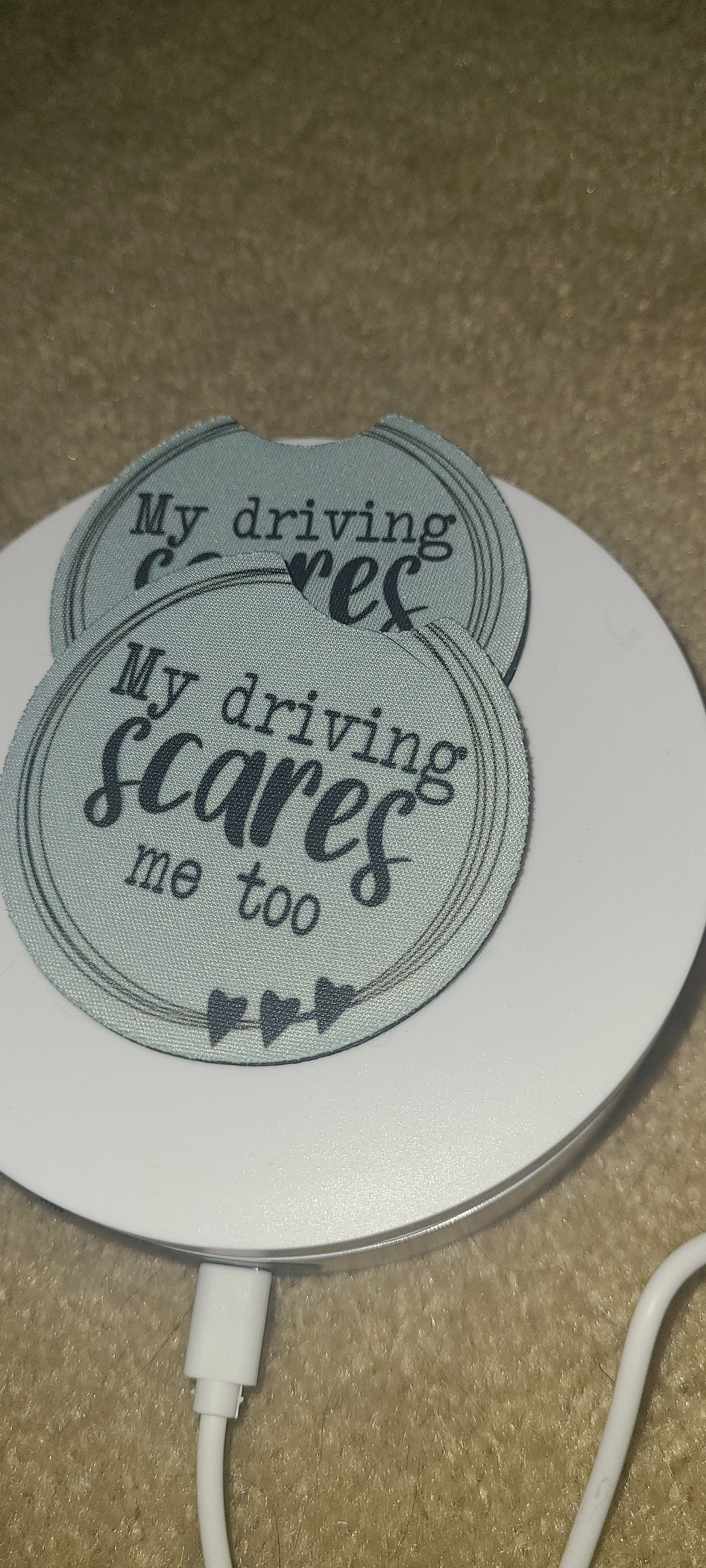 My Driving Neoprene Asorbant Car Coasters Come as a Set of 2-car ...