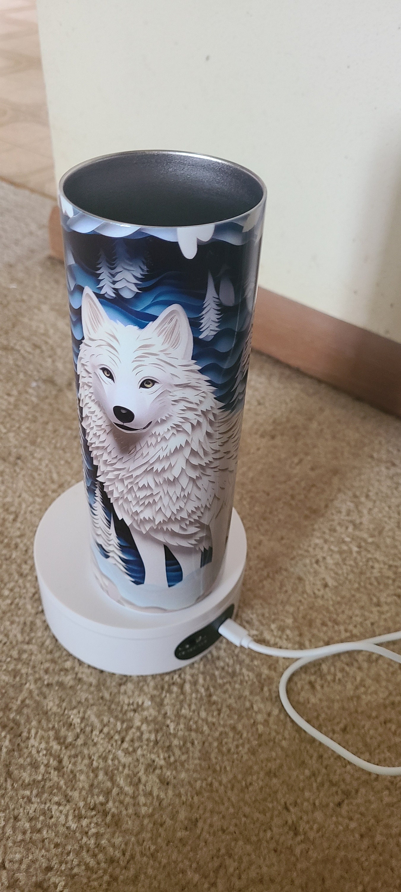 Wolf 3d Print 20oz Skinny Tumbler Unleash Your Inner Wolf, Wolf Cup ...