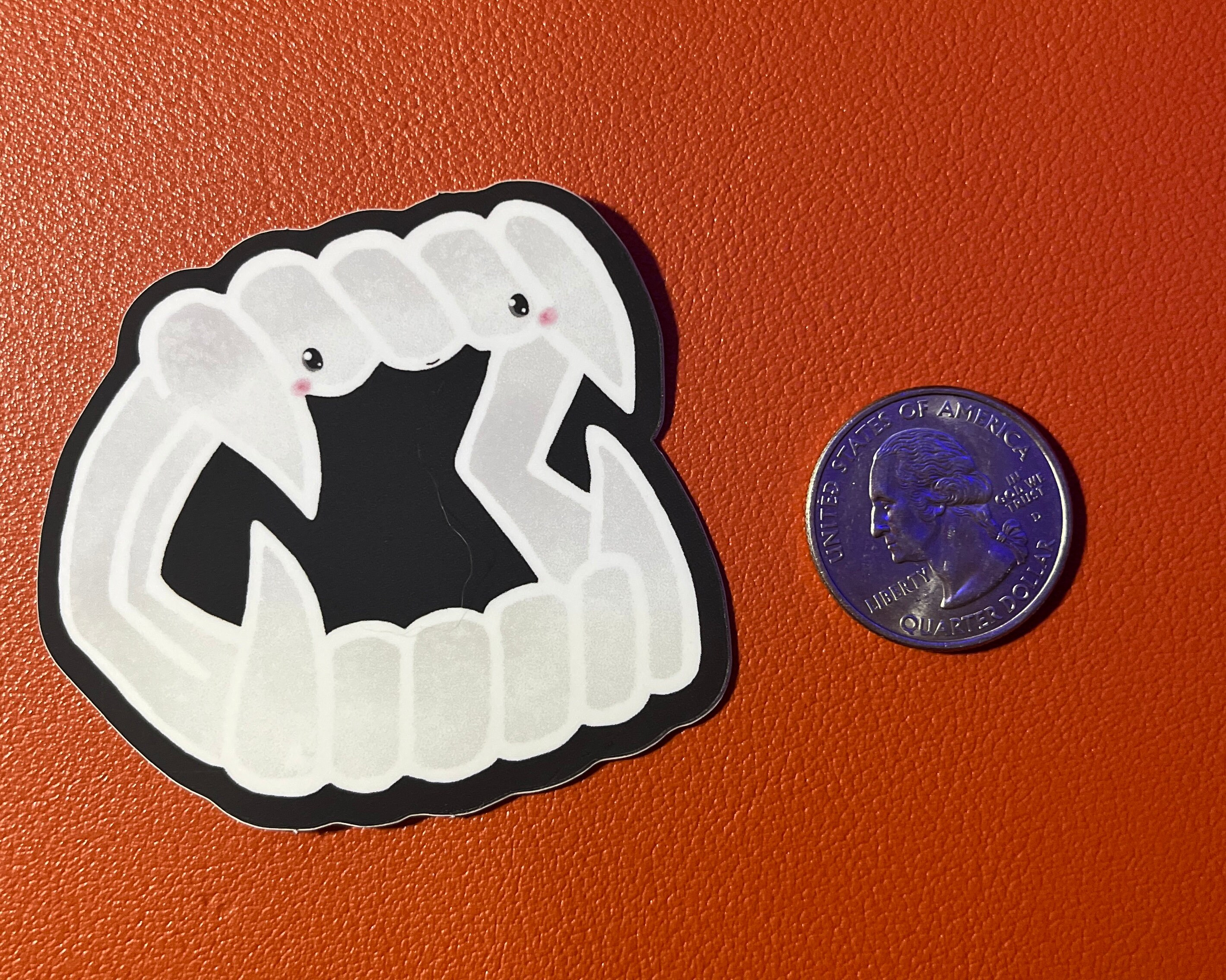 Vampire Teeth Sticker - Etsy