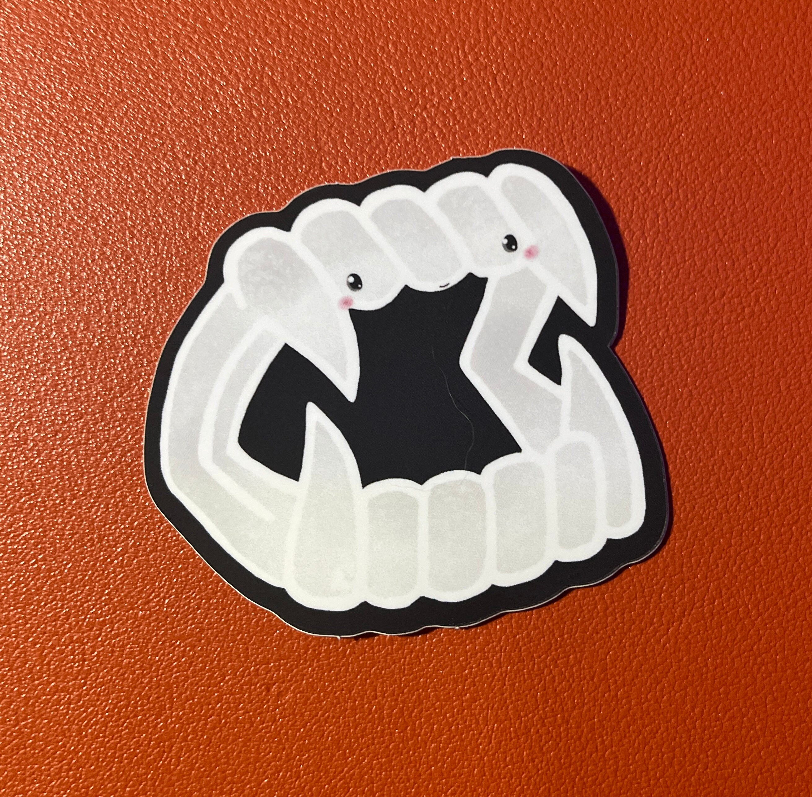 Vampire Teeth Sticker - Etsy