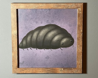Rainbow Isopod Art Print (5"x7") Cute Roly Poly - Etsy