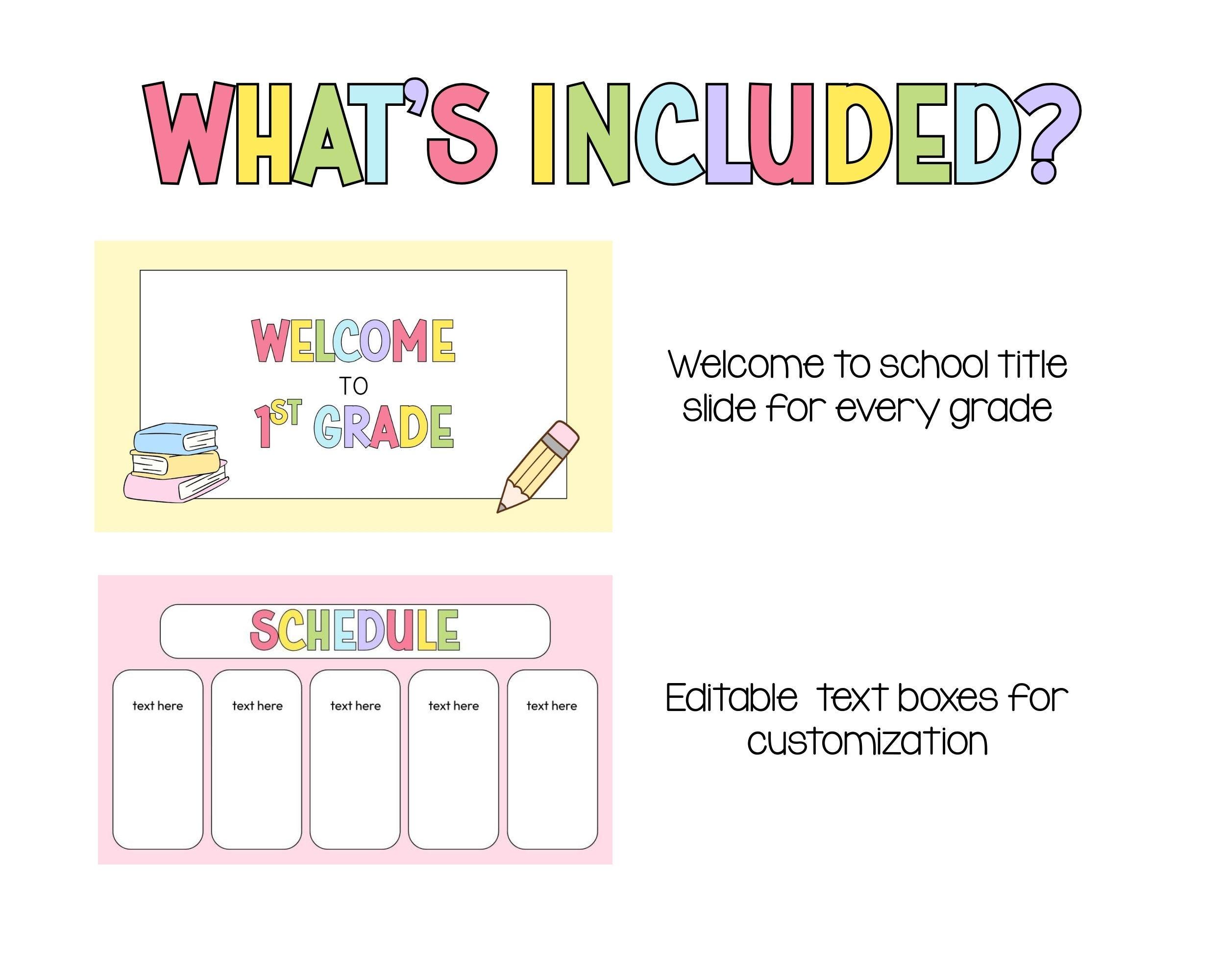 Editable Meet the Teacher Slides | Welcome to School | Pastel Back to ...