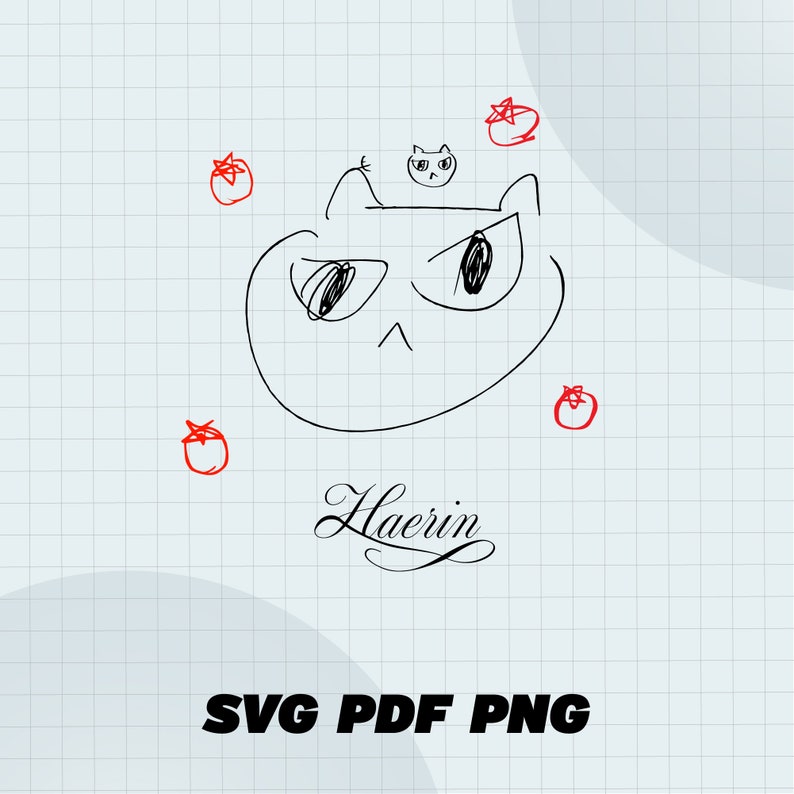 Newjeans Haerin Cats and Tomato SVG Newjeans SVG Bundle Vector File for ...