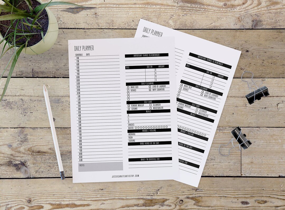 Download Printable Planner Page - Etsy