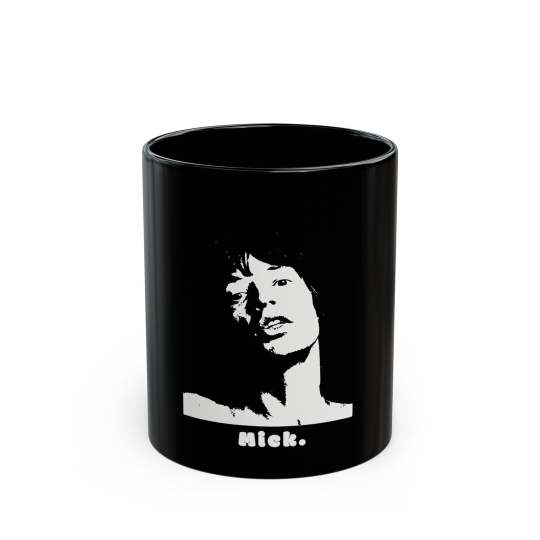Mick Jagger in Black and White Mug the Greatest Gift for Rolling Stones ...