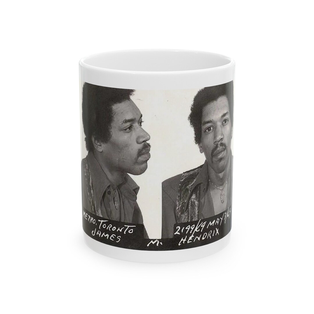 Jimi Hendrix Mugshot Mug Great Gift Idea for the Music Fan Who Aspires ...