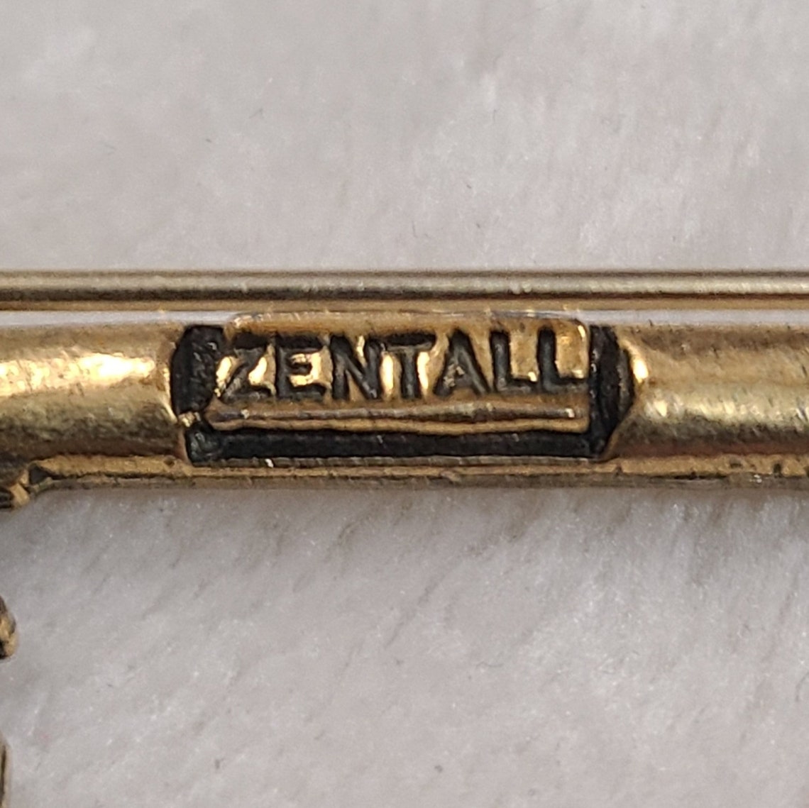 Vintage Zentall Skeleton Key Brooch - Etsy
