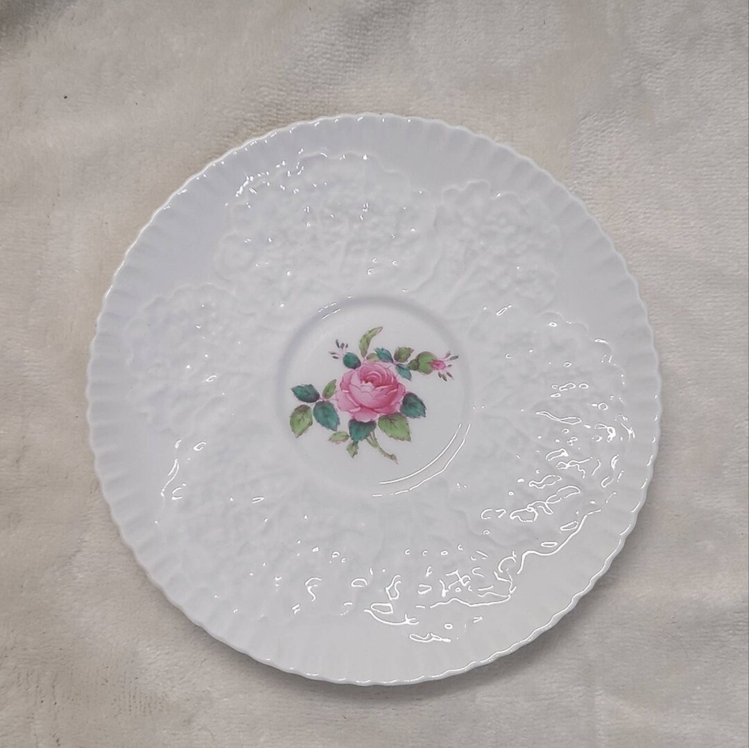 Spode Bridal Rose Bone China Saucer - Etsy