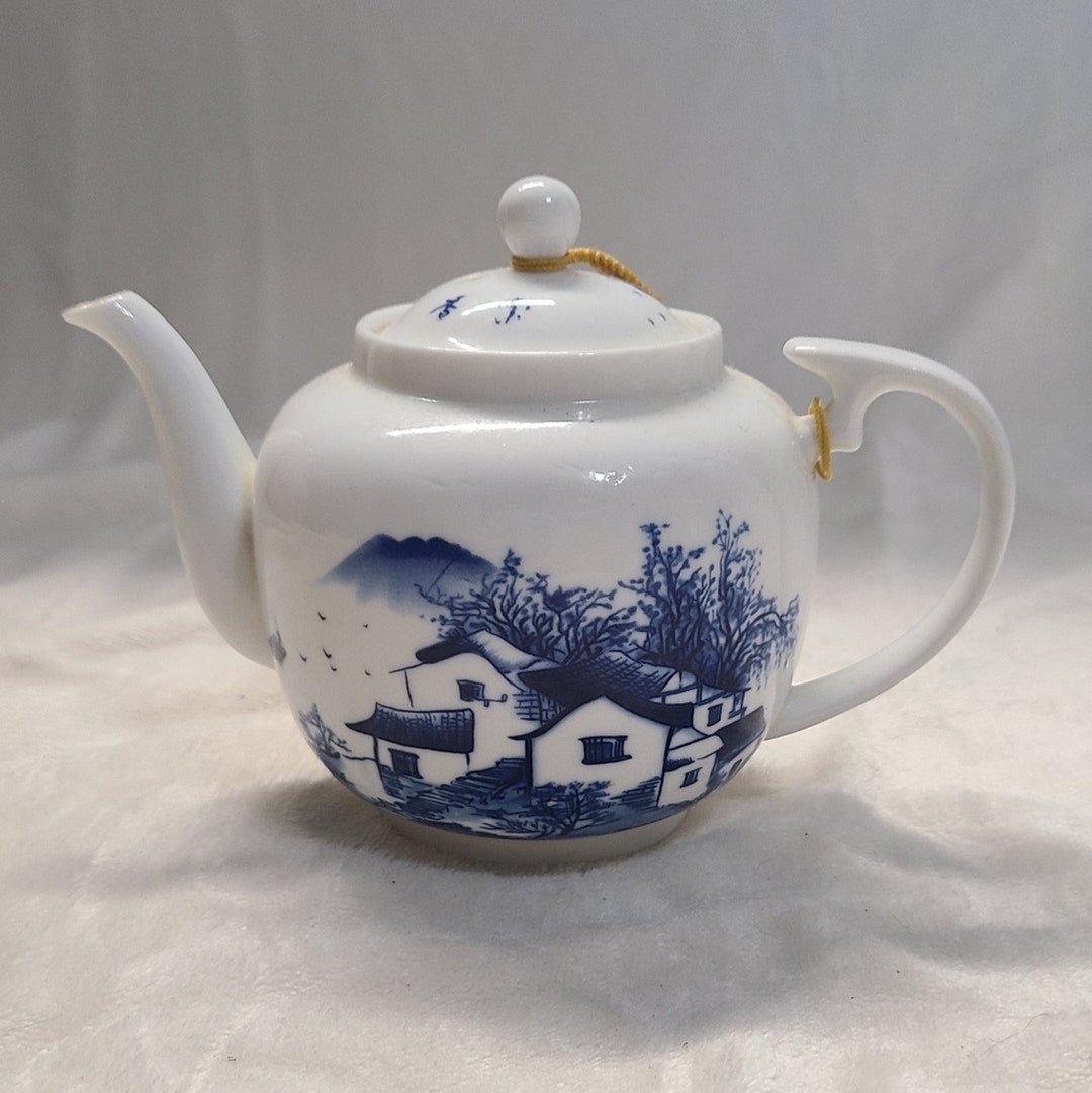Asian Teapot With Three Teacups - Etsy
