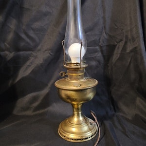 Electrified Brass Oil Lamp - Etsy