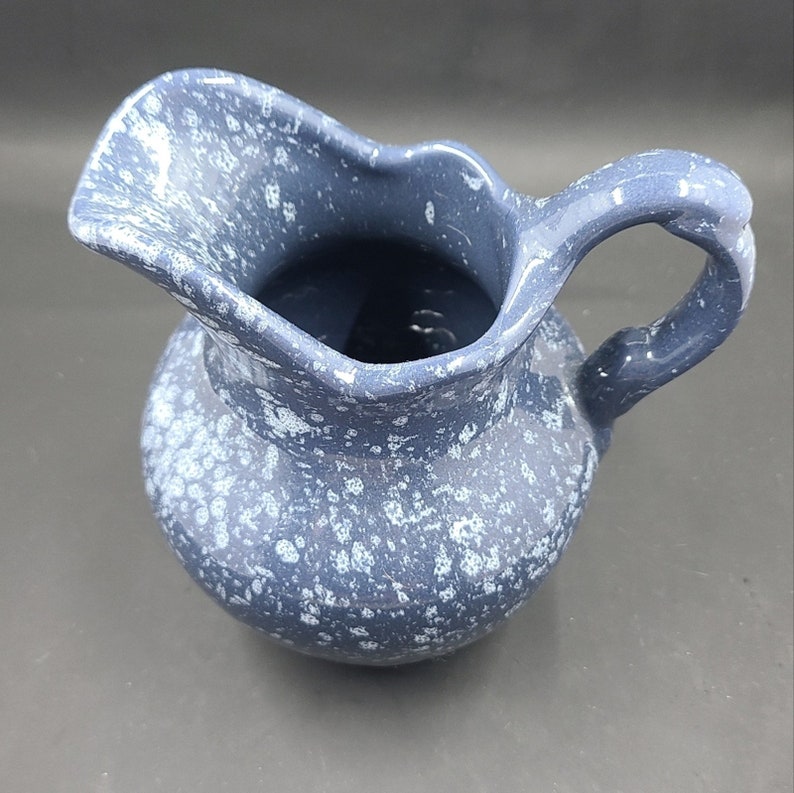 Frankoma Pottery Small Pitcher Blue Speckled - Etsy