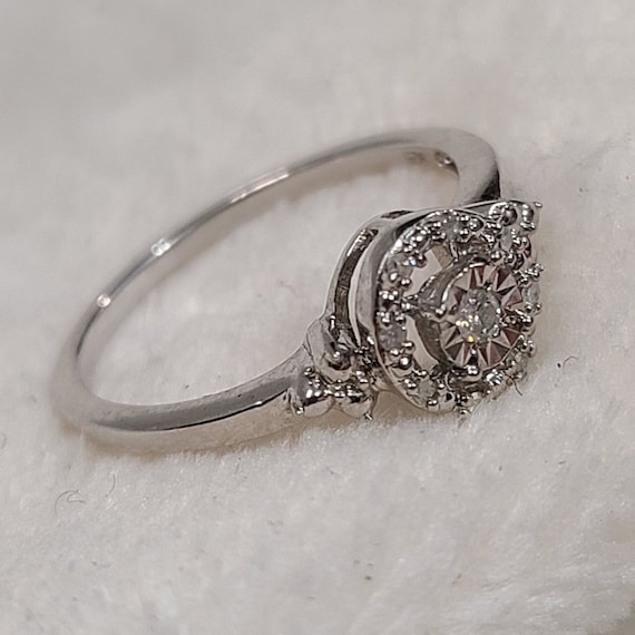 Sterling Silver Diamond Ring - Gem