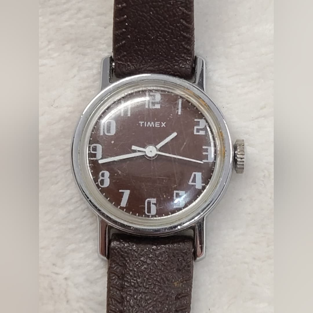 Rare Vintage 70s Timex Women's Chocolate Face Mechanical Watch - Etsy