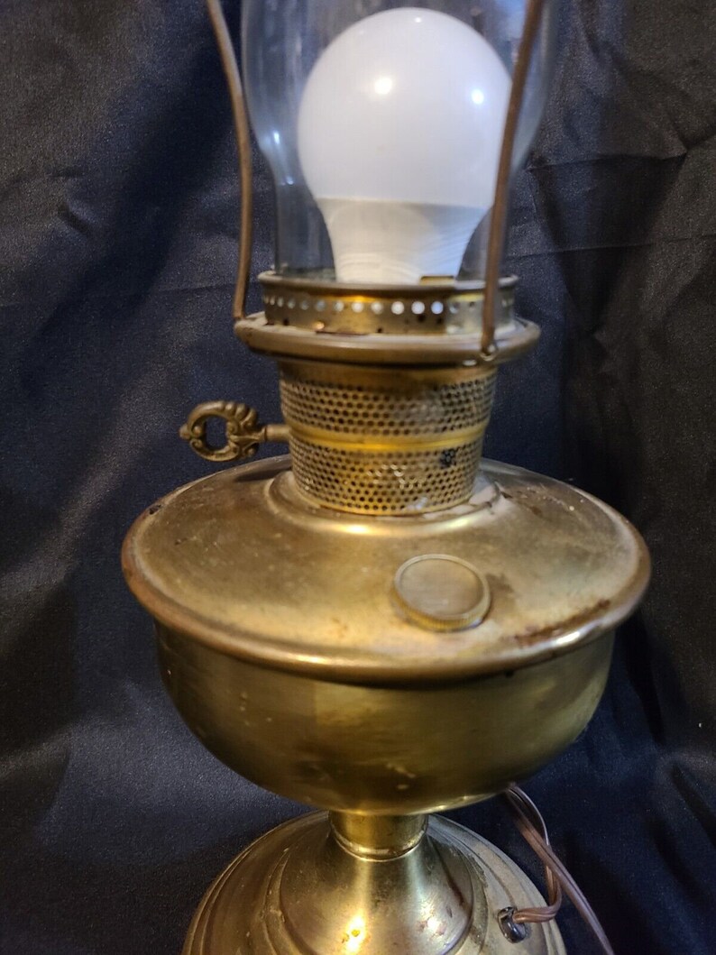 Electrified Brass Oil Lamp - Etsy