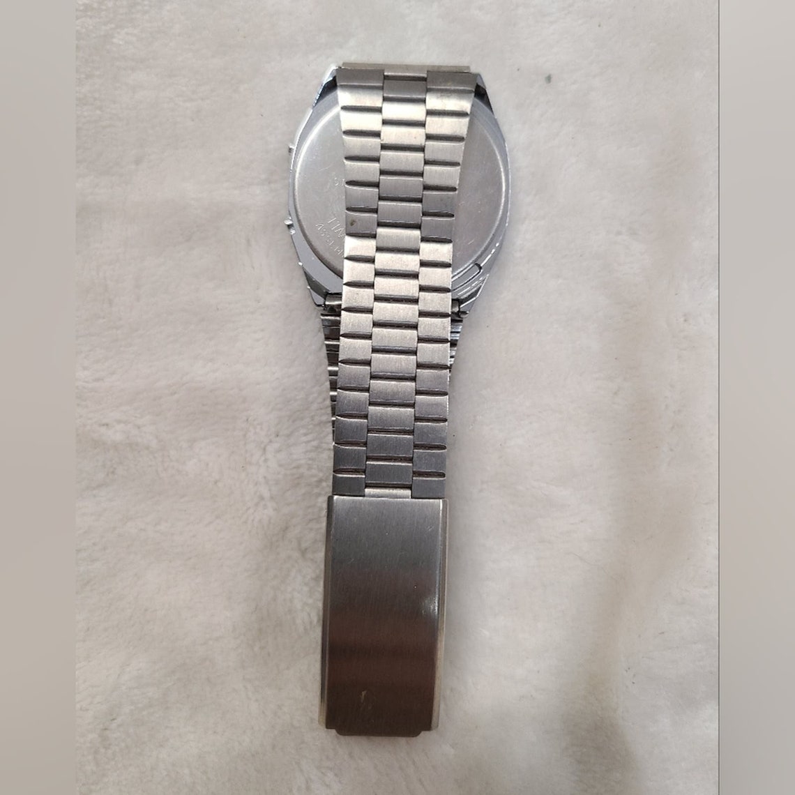 Vintage Timex Men's Silver Tone Digital Watch - Etsy
