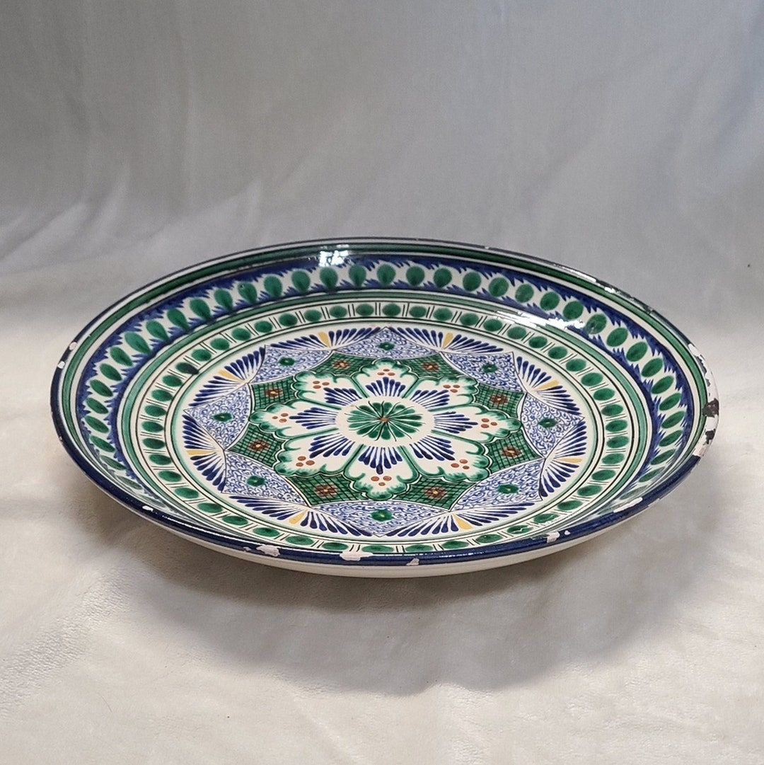 Vintage Handpainted Mediterranean Ceramic Platter - Etsy
